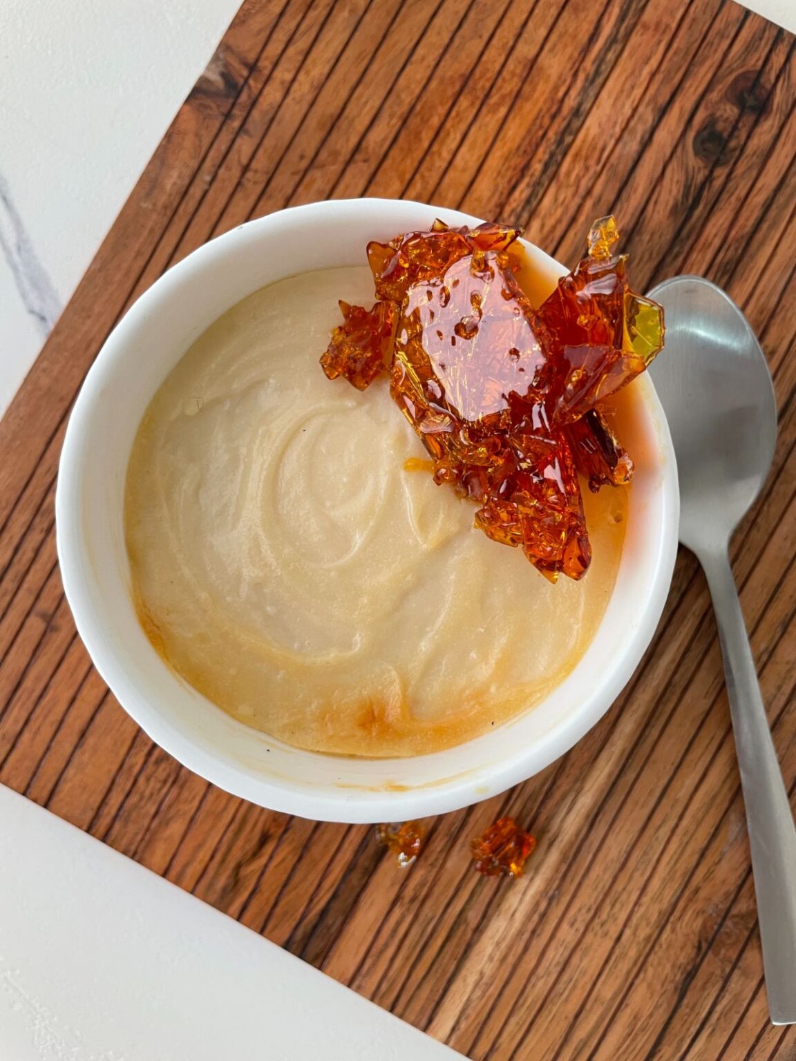 Baked Yogurt with Caramel Shards - Unique Cooks