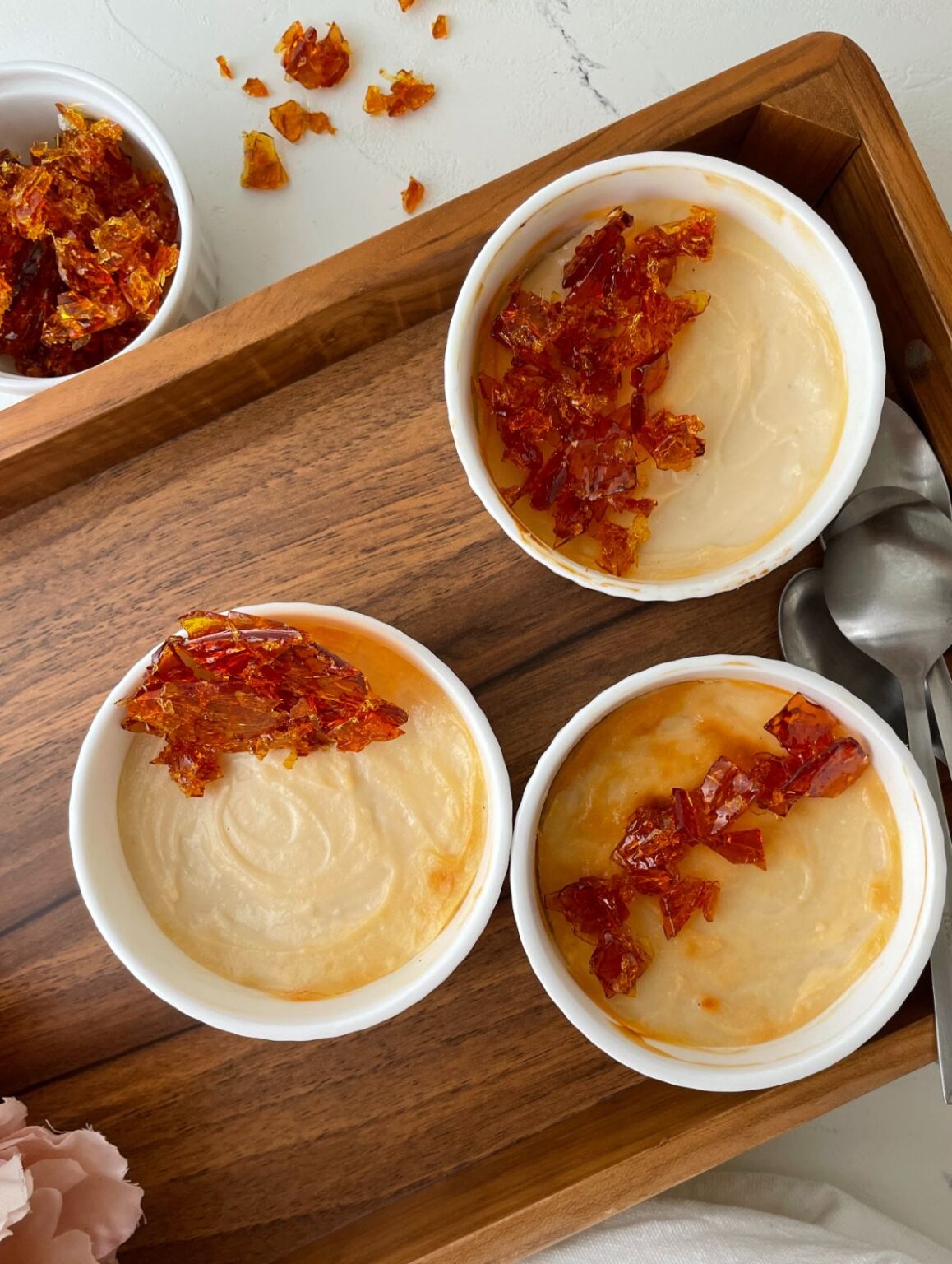 Baked Yogurt with Caramel Shards - Unique Cooks