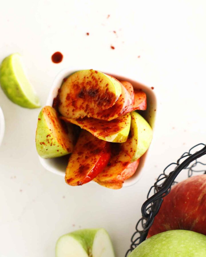 Apples with Tajin and Chamoy