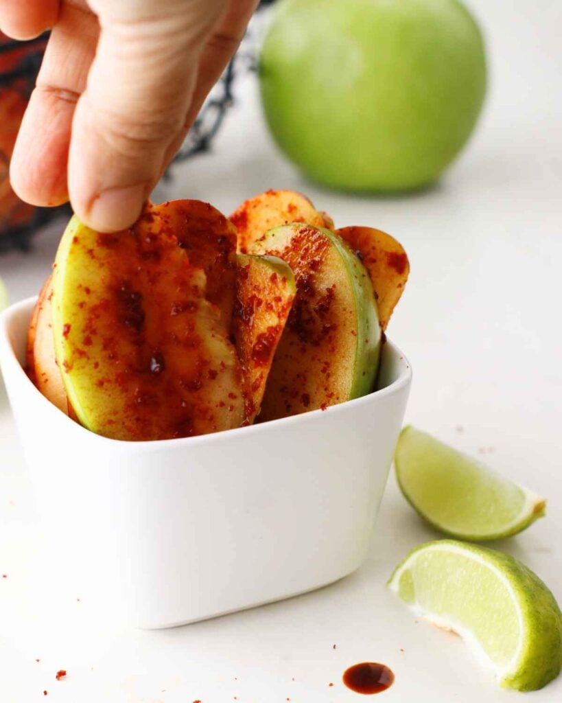 Apples with Tajin and Chamoy