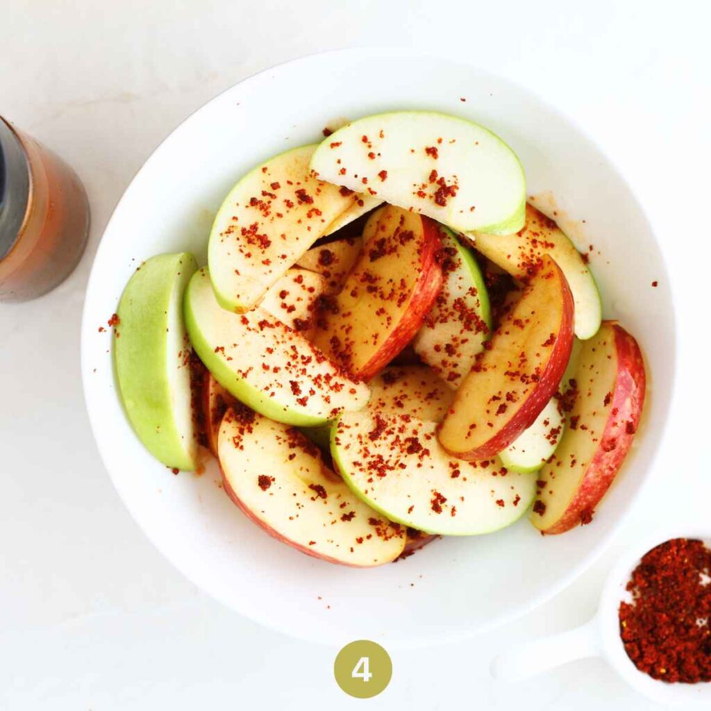 Apples with Tajin and Chamoy