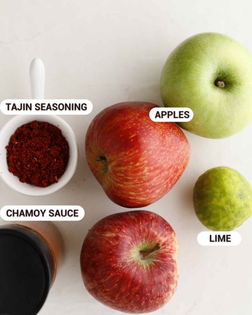 Apples with Tajin and Chamoy